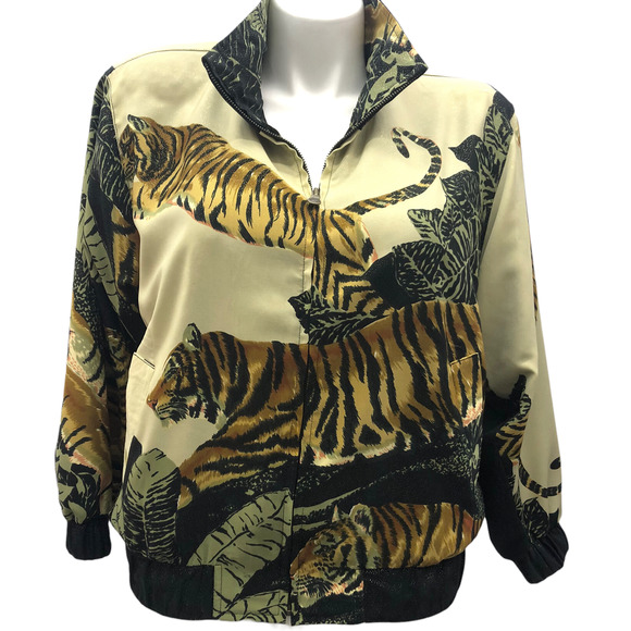 Vintage | Jackets & Coats | Vintage Tiger Glam Rock Tigress Glam Bomber ...